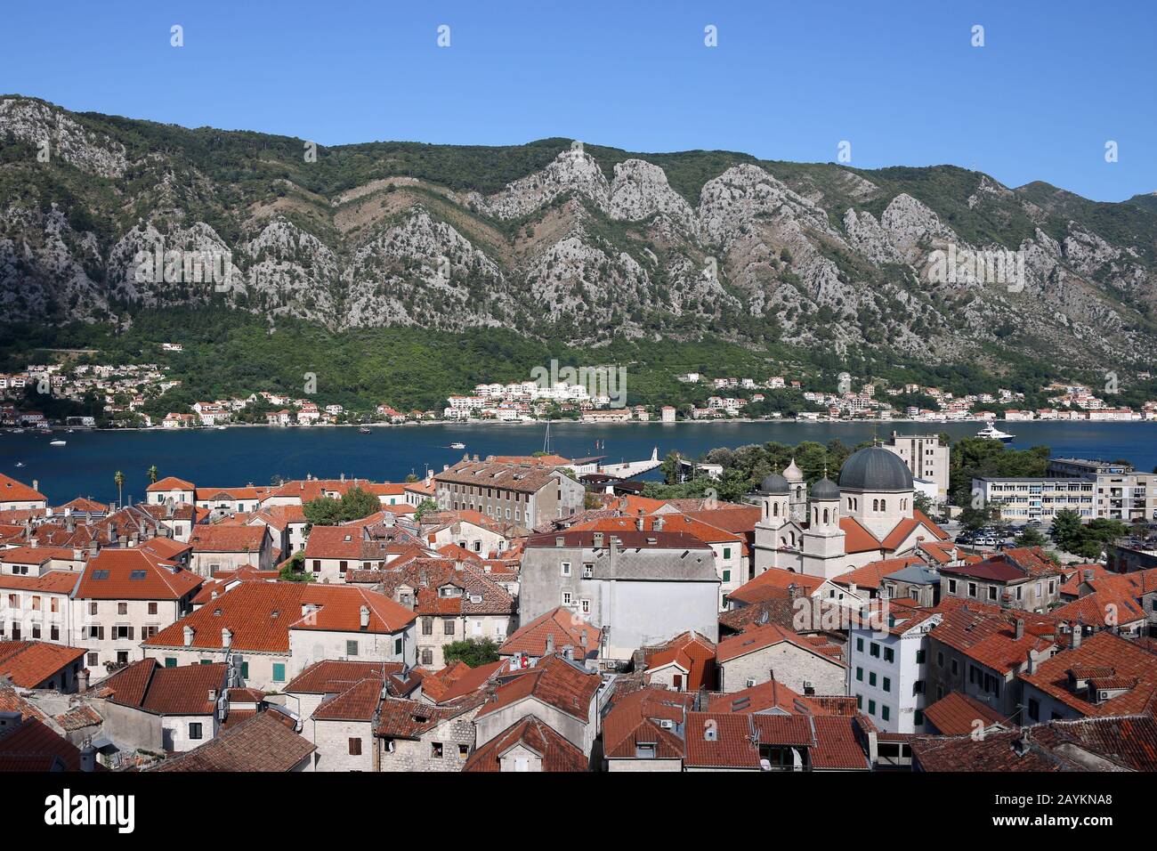 Panorama sea old town kotor hi-res stock photography and images - Alamy