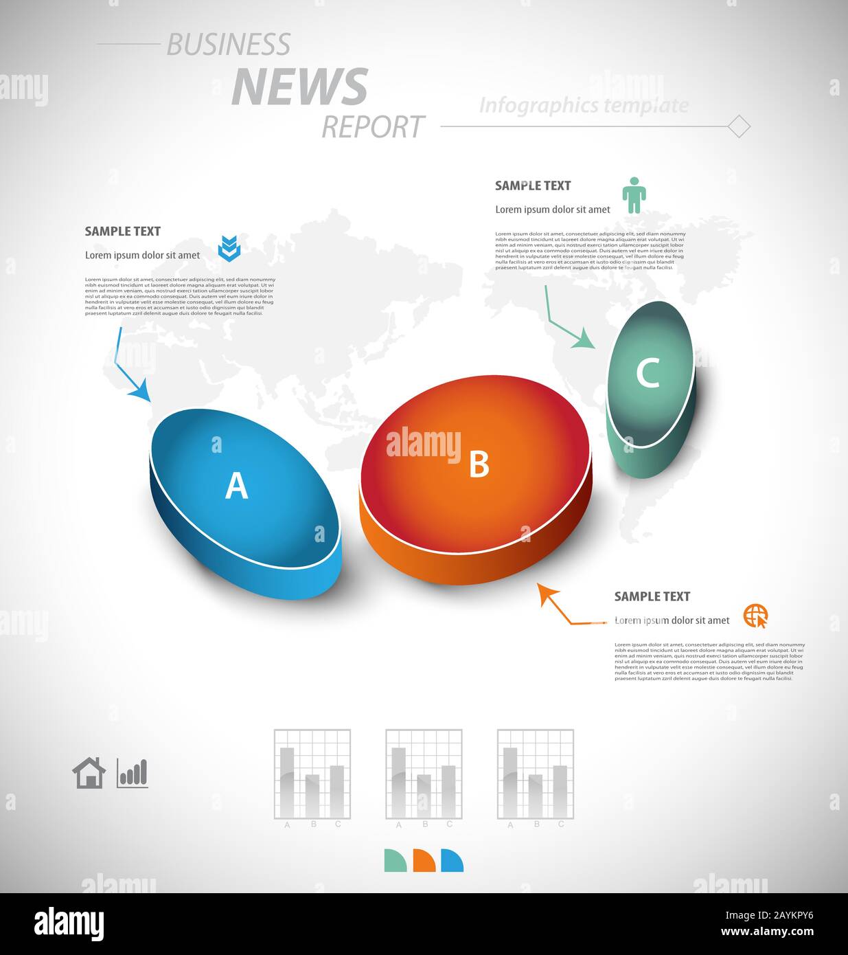 Presentation bussines template for interactive data display Stock ...