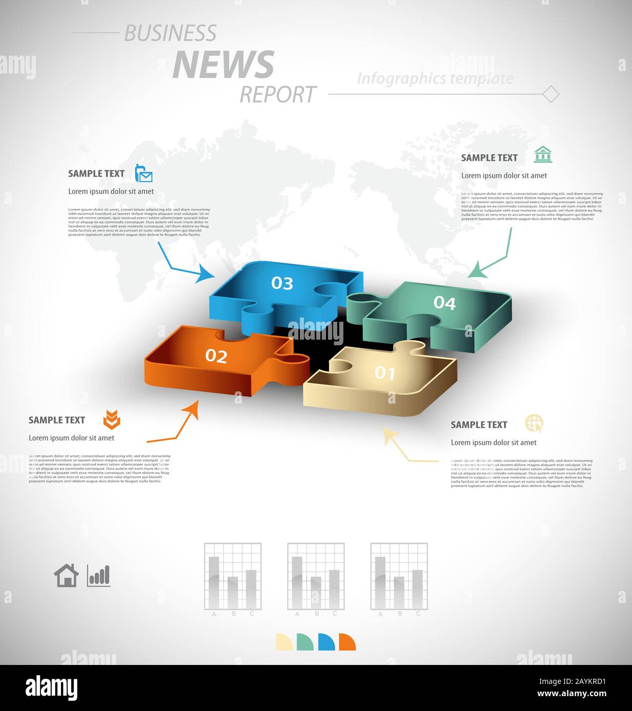 Presentation bussines template for interactive data display Stock ...