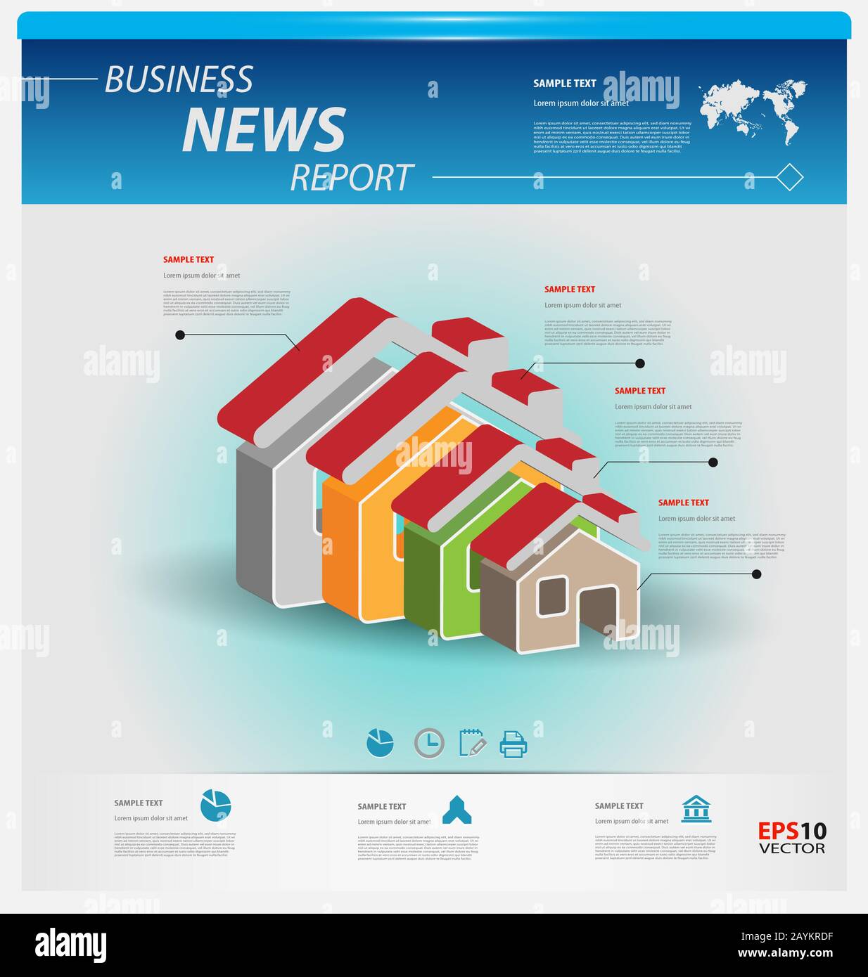Presentation bussines template for interactive data display Stock ...