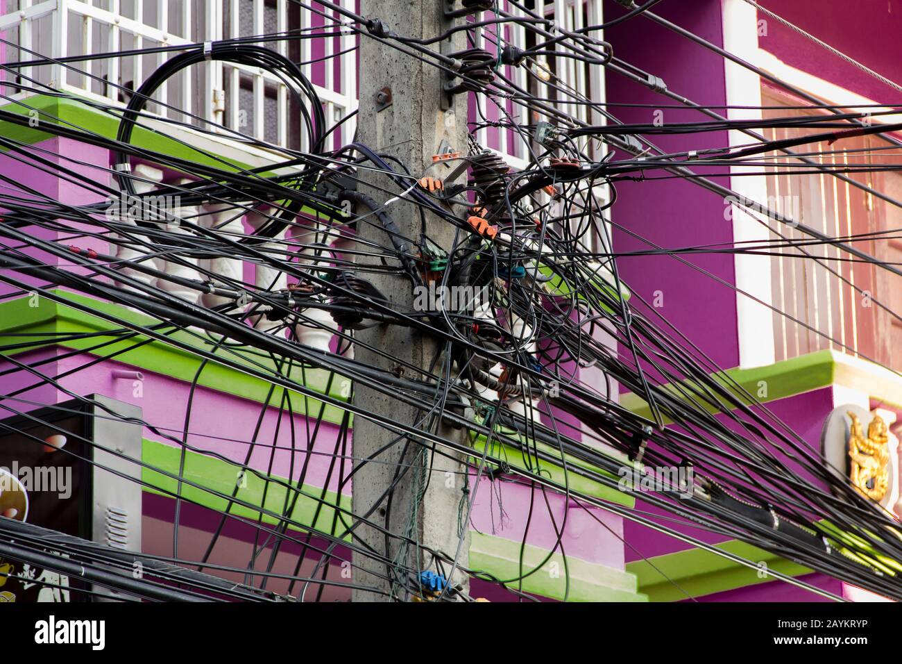 Power lines in asia hi-res stock photography and images - Alamy