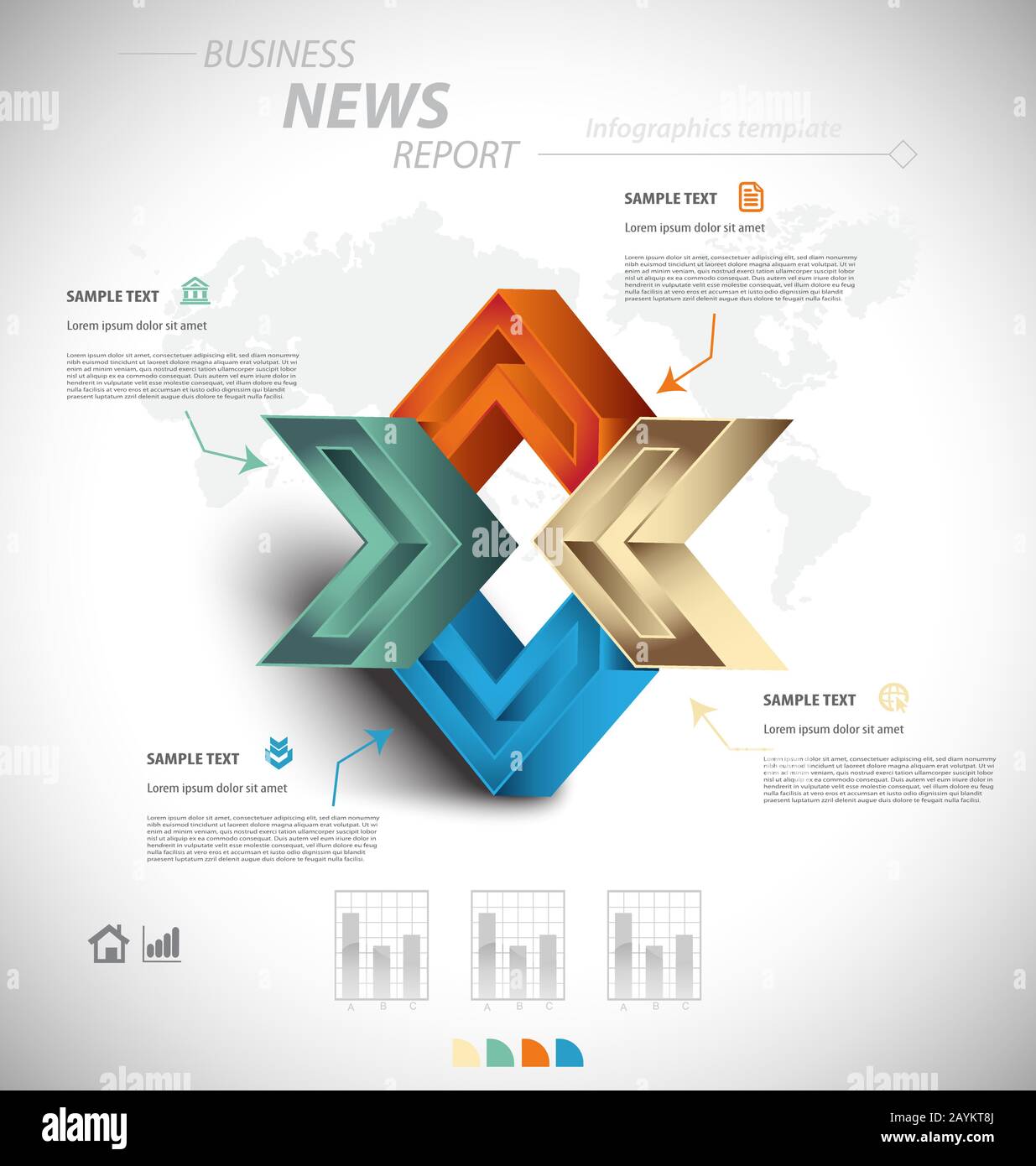 Presentation bussines template for interactive data display Stock ...