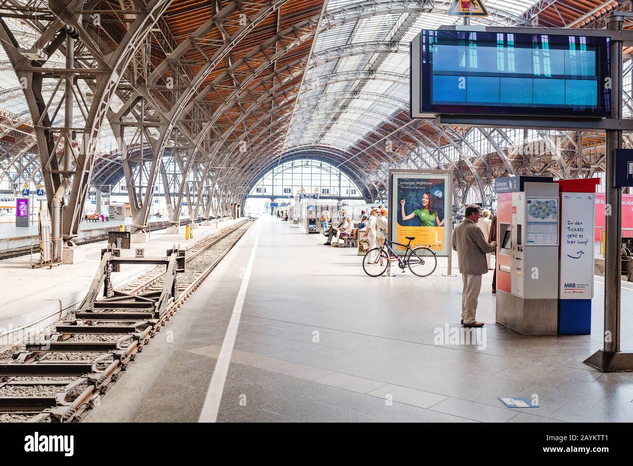 LEIPZIG, GERMANY - MAY 21, 2018: Interior of the Leipzig Central ...