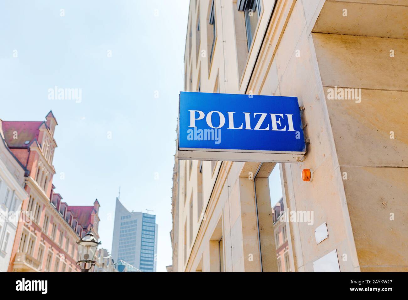 Police station sign in Germany Stock Photo - Alamy