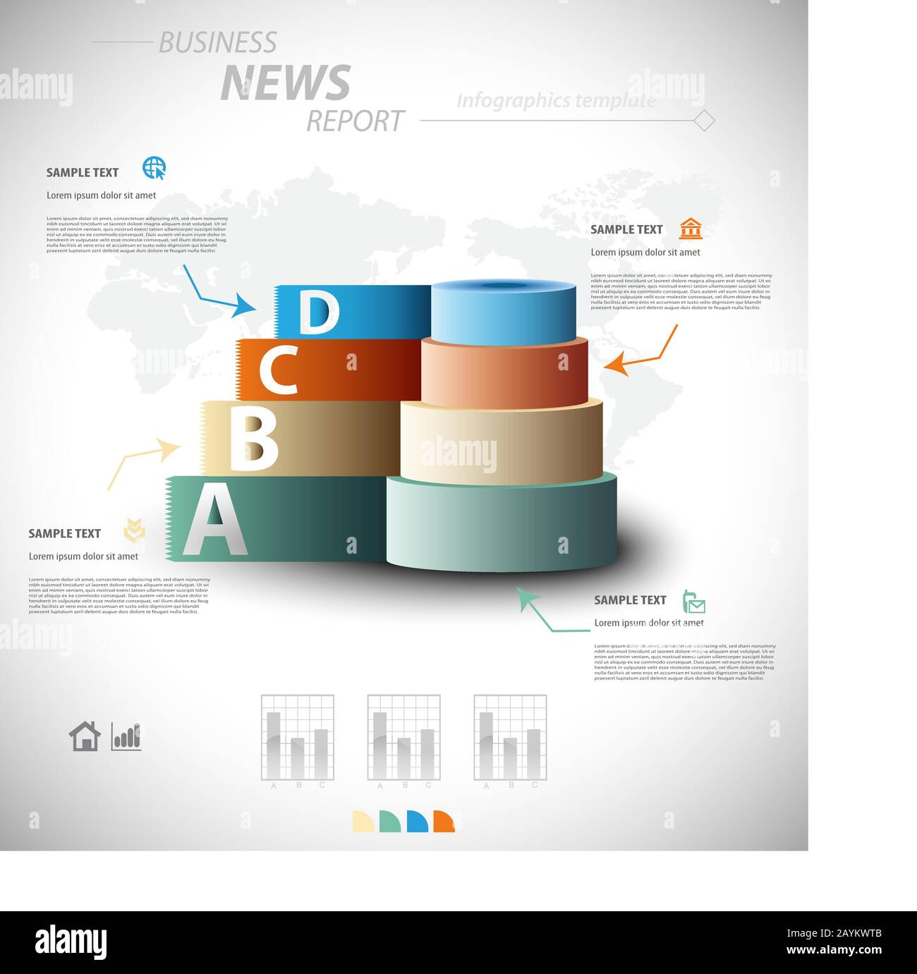 Presentation bussines template for interactive data display Stock ...