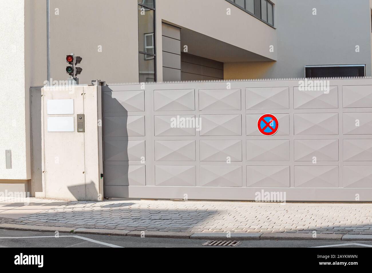 Auto gate with CCTV access control, Security concept Stock Photo - Alamy