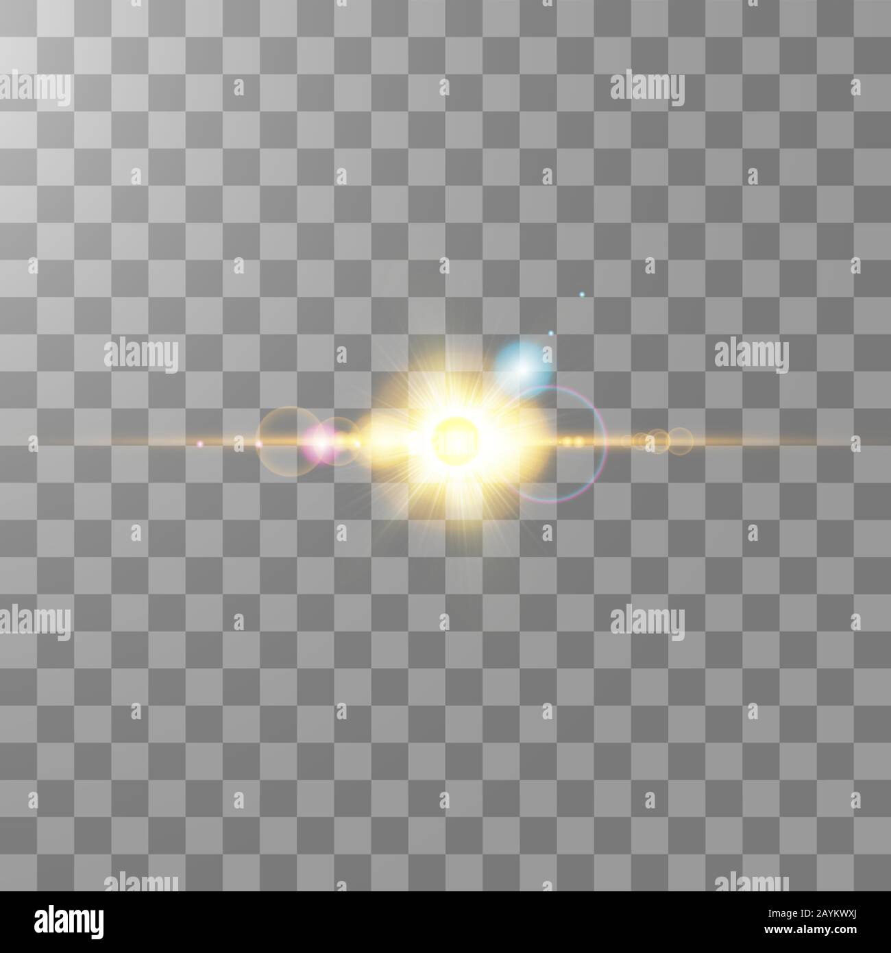 Vector transparent sunlight special lens flare light effect. Sun ...