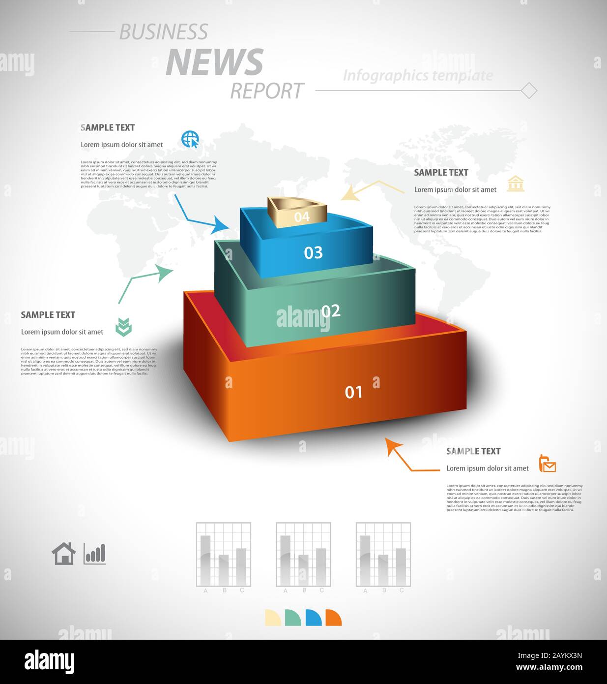 Presentation bussines template for interactive data display Stock ...
