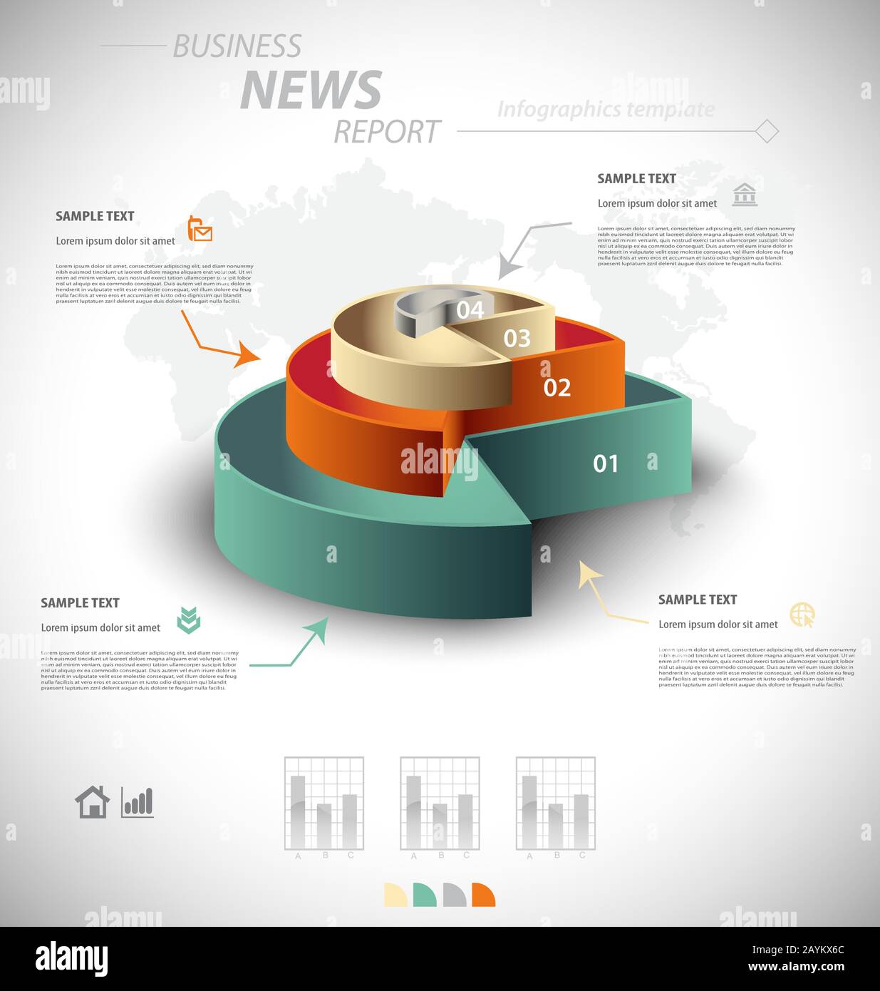 Presentation bussines template for interactive data display Stock ...