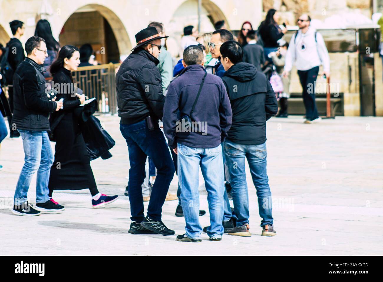 Jerusalem Israel February 14, 2020 View of unidentified people visiting ... Jerusalem Israel February 14, 2020 View of unidentified people visiting ...