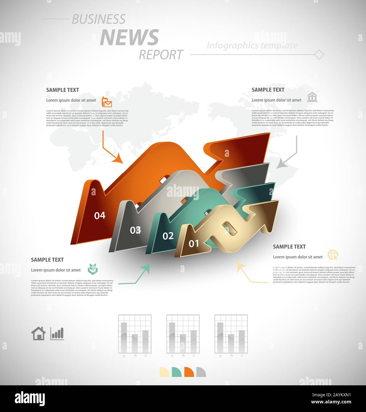 Presentation bussines template for interactive data display Stock ...
