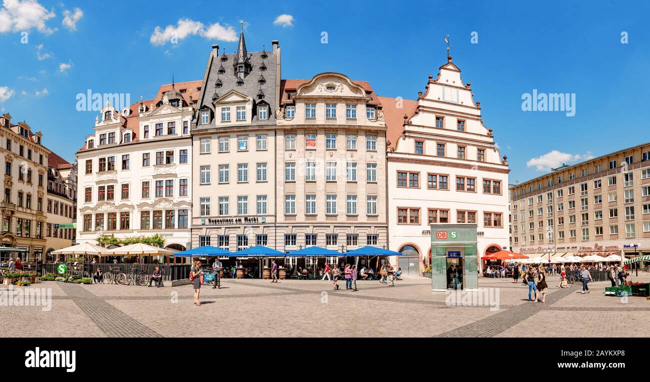 Leipzig germany market square hi-res stock photography and images - Alamy