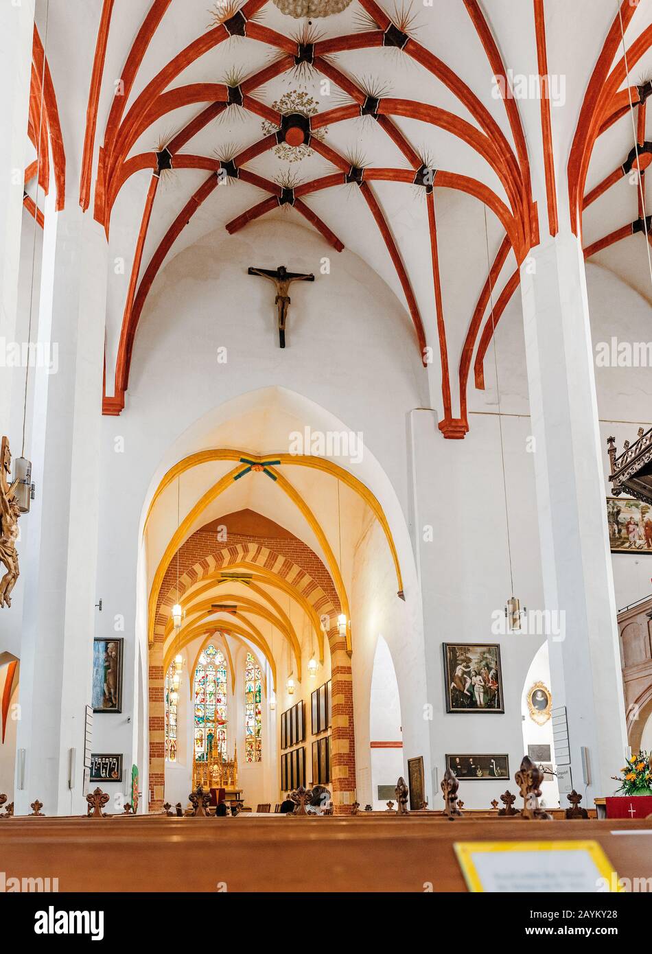LEIPZIG, GERMANY - MAY 21, 2018: Interior of the Thomaskirche St Thomas ...