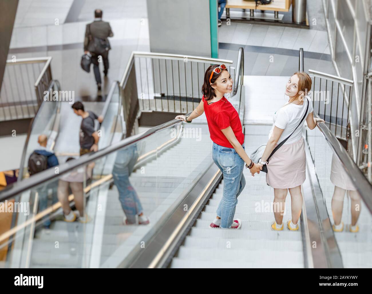 Elevator friends hi-res stock photography and images - Alamy