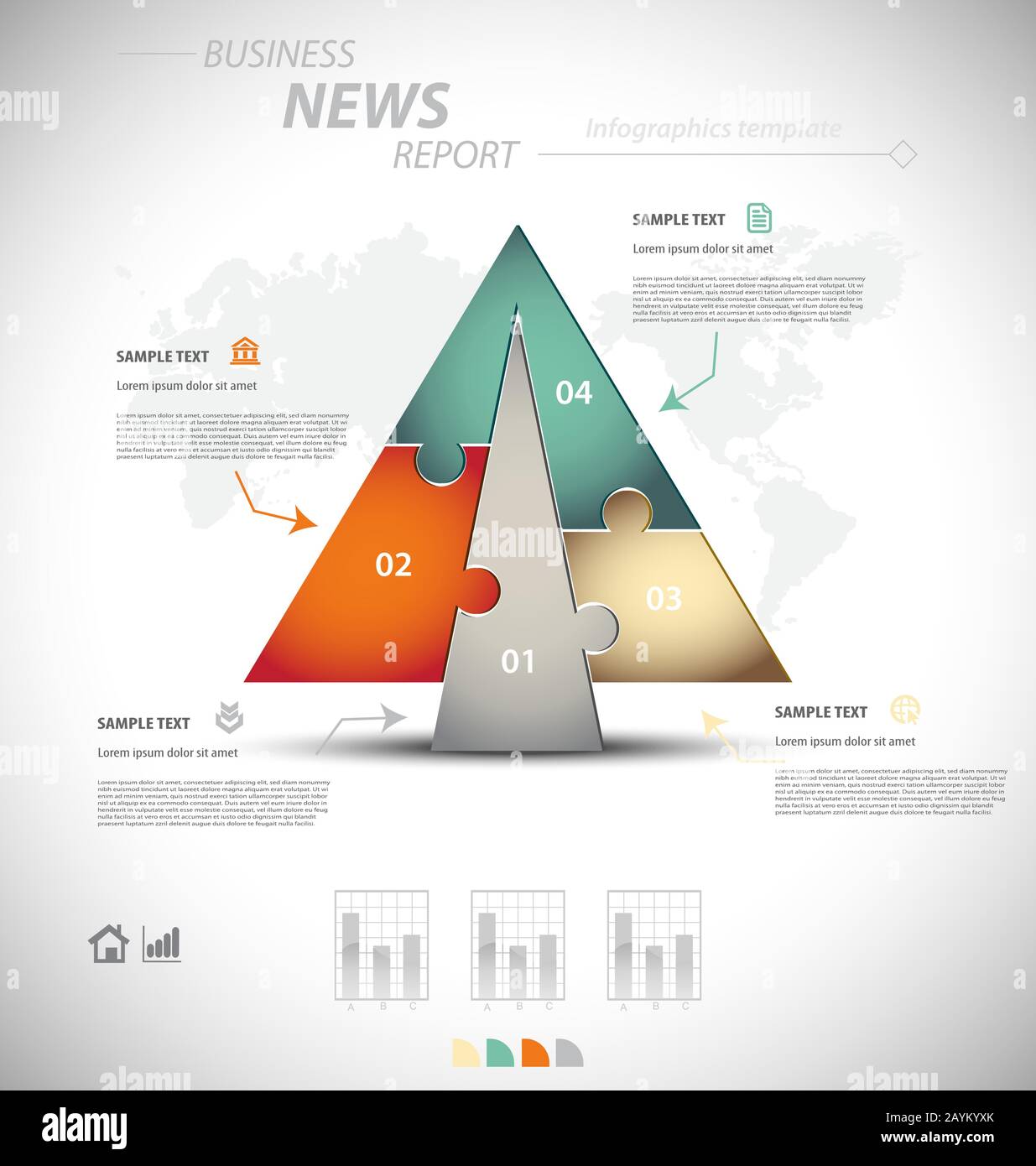 Presentation bussines template for interactive data display Stock ...