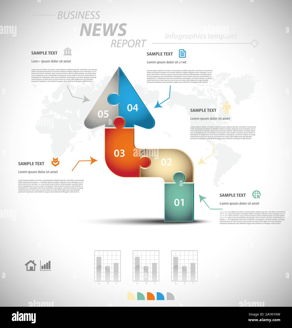 Presentation bussines template for interactive data display Stock ...
