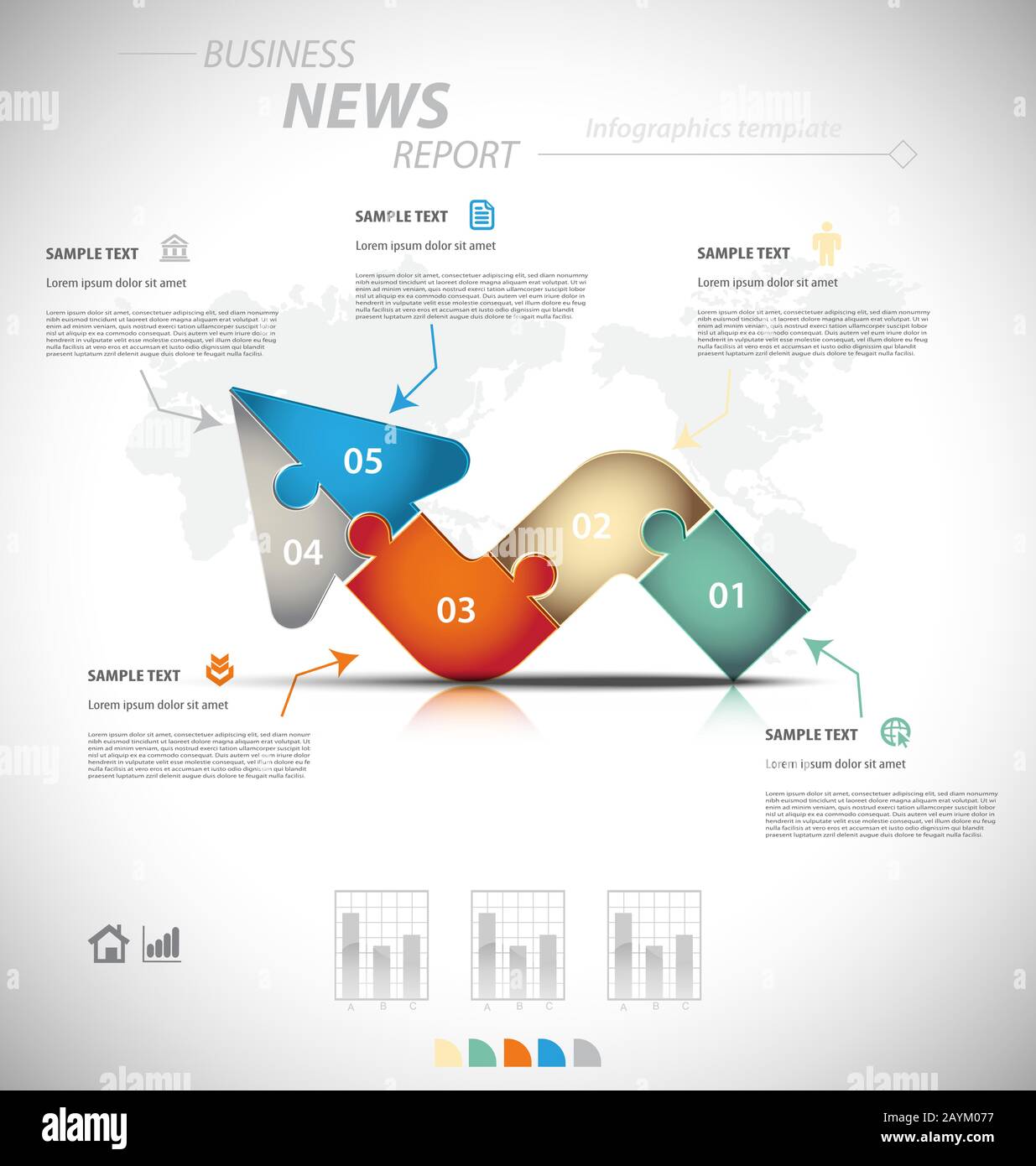 Presentation bussines template for interactive data display Stock ...
