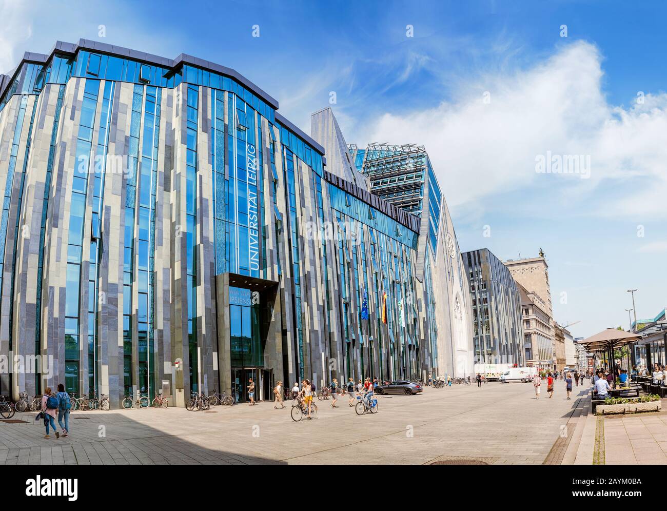 21 MAY 2018, LEIPZIG, GERMANY: Architecture of the building of the ...