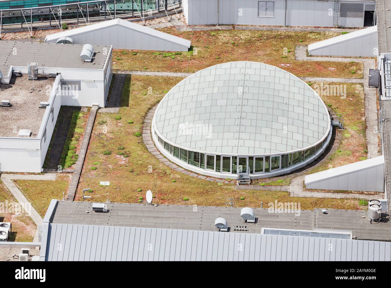 Aerial view of Building roof top Stock Photo - Alamy