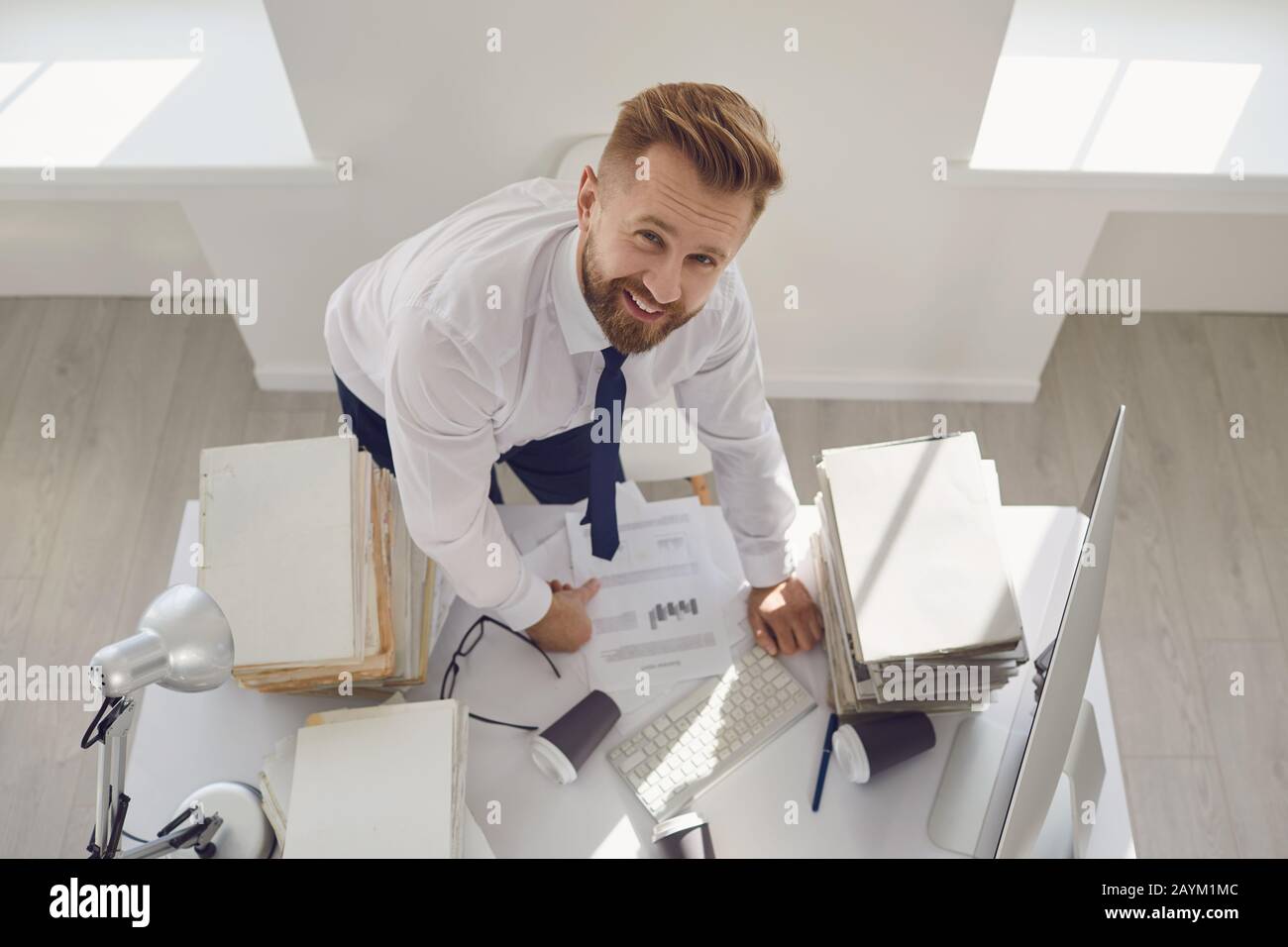 Two successful businessman discussing hi-res stock photography and ...