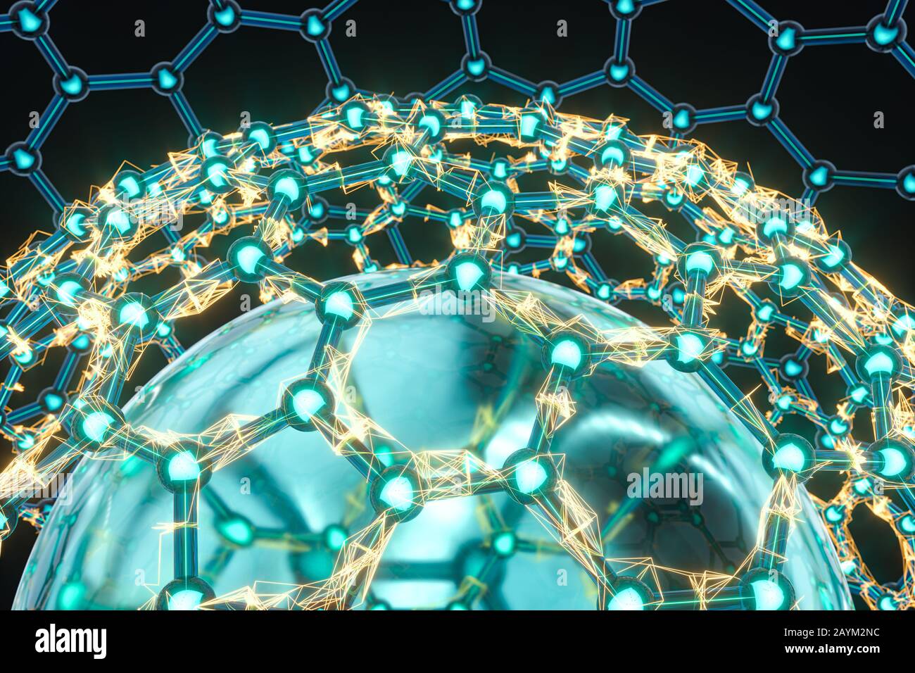 Cells and biological chain,molecules and abstract conception,3d ...