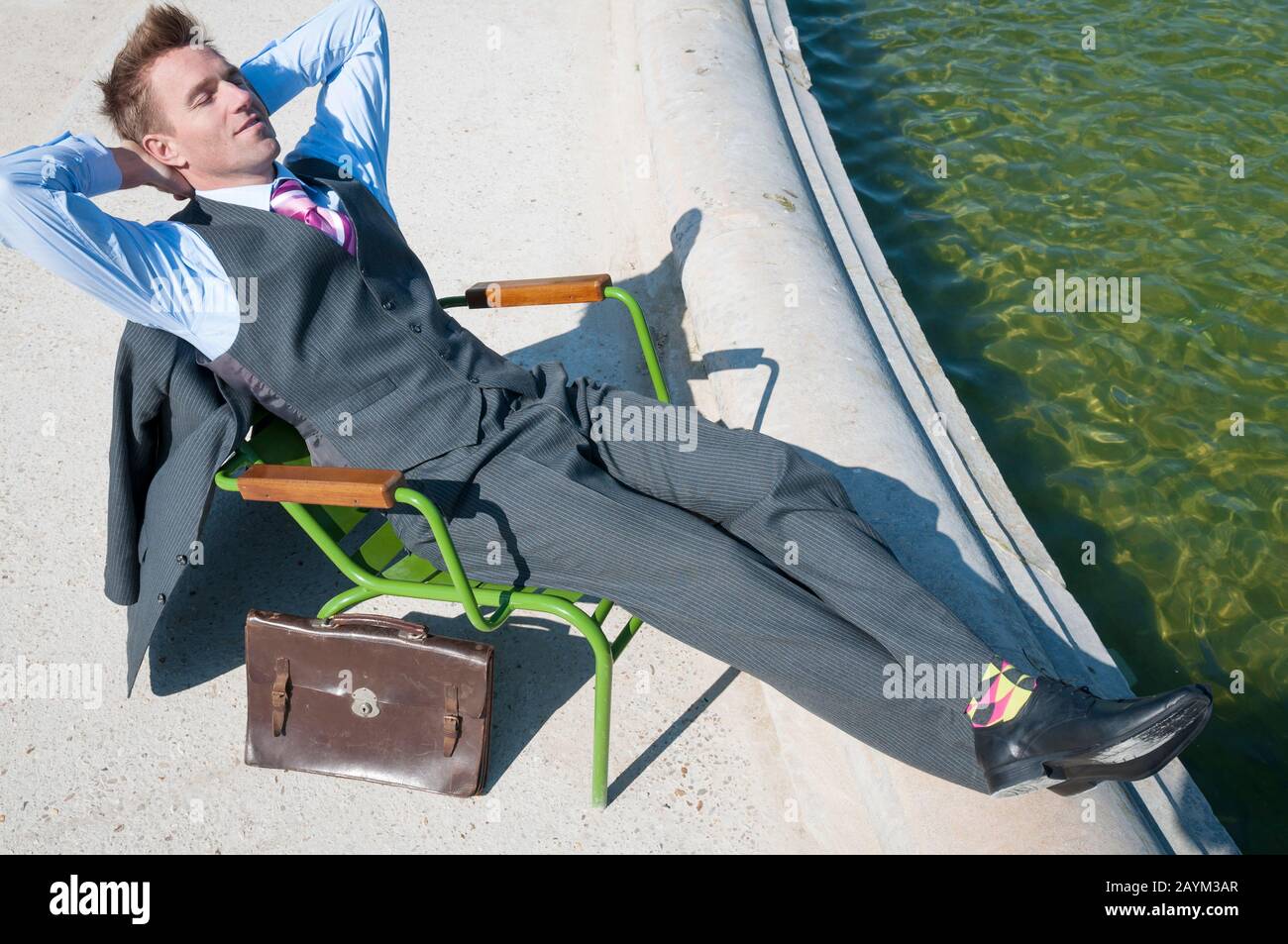 Resting arms on briefcase hi-res stock photography and images - Alamy
