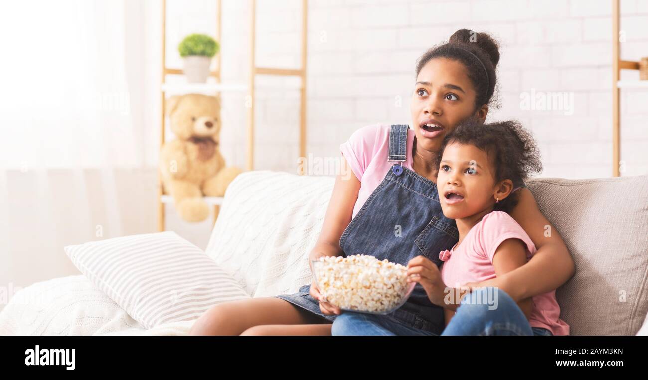 Scared Children Watching Tv
