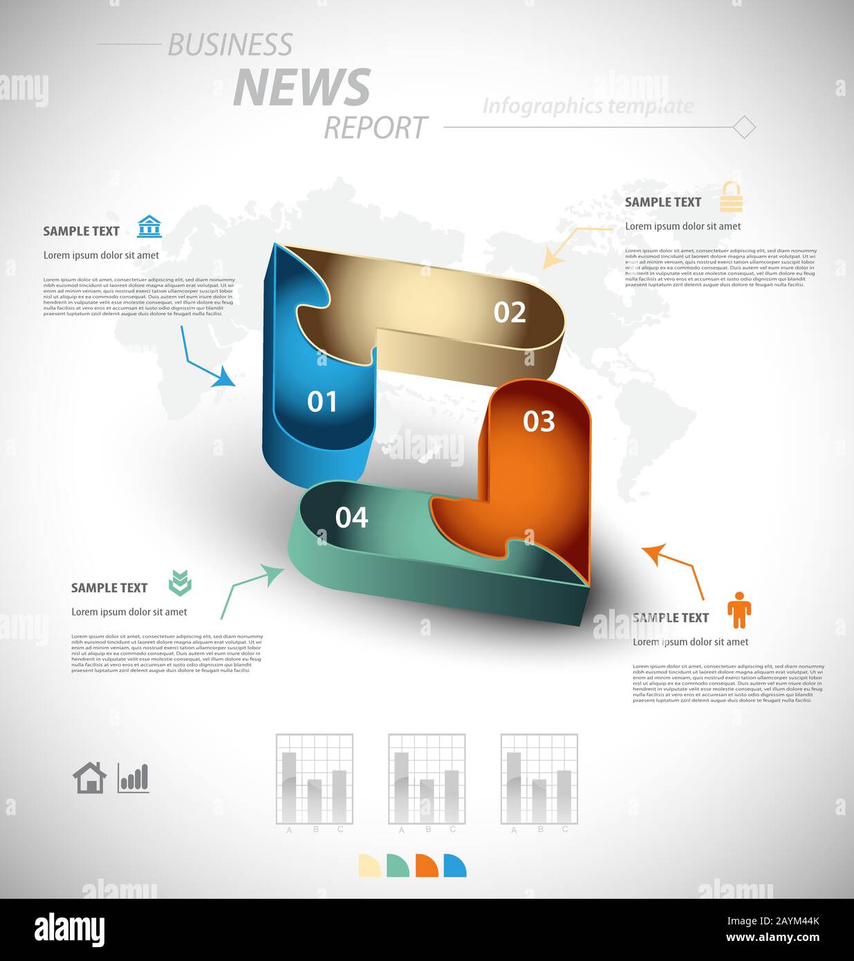 Presentation bussines template for interactive data display Stock ...