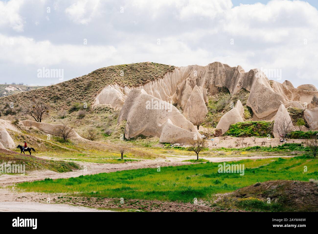 Cappadocia, Turkey. Fairy Chimney Rock Formations with clouds Stock ...