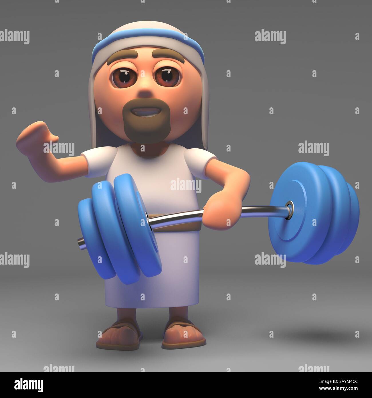 Jesus Christ son of God can lift any weight, 3d illustration render ...