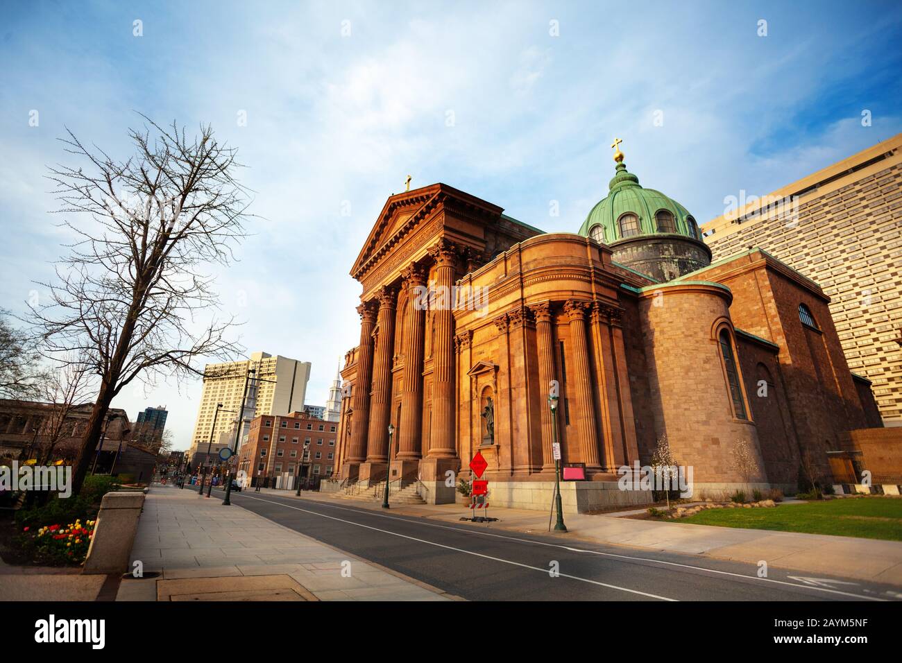 View of Cathedral Basilica of Saints Peter and Paul in Philadelphia on ...