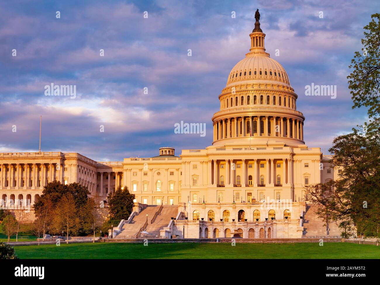 View of The United States Capitol Building home of the USA Congress on ...