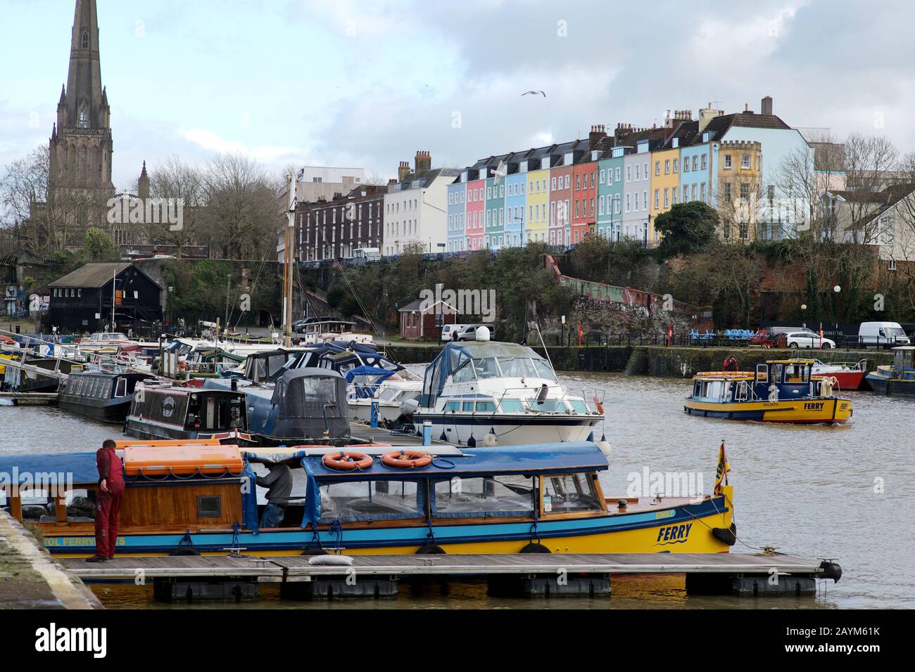 View across Bathurst Basin, Bristol Docks, Bristol, United Kingdom ...