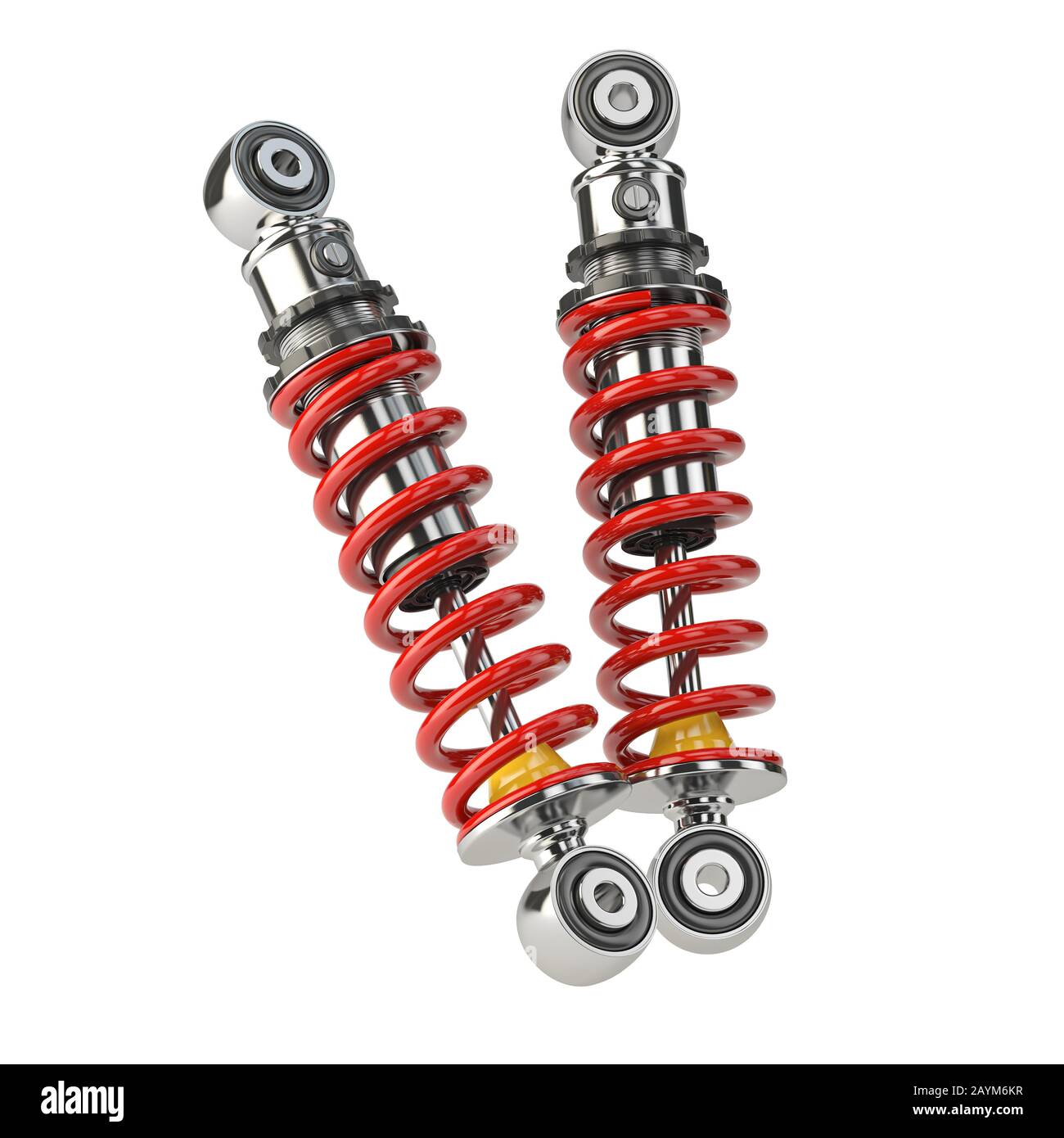 Shock absorber car isolated on white background. Auto parts and spare ...