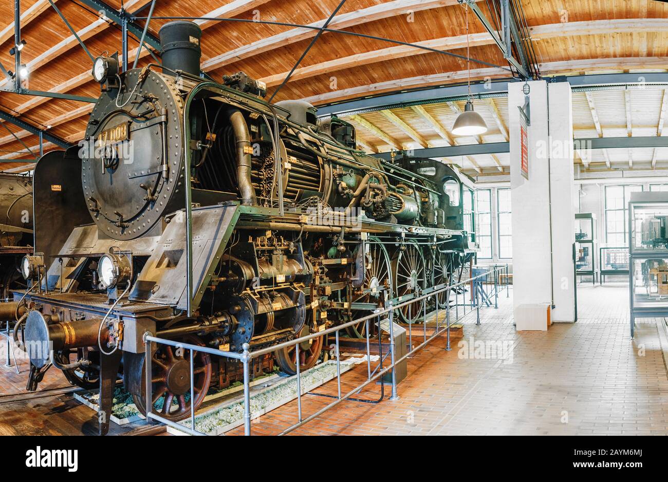 BERLIN, GERMANY - 19 MAY 2018: Old railway and trains in Technical ...