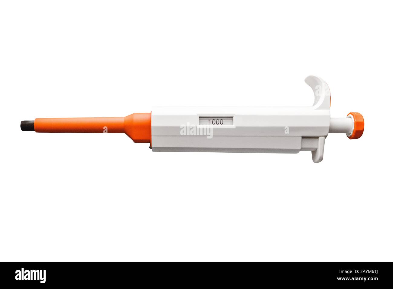 electronic automatic pipette close-up isolated white background Stock ...