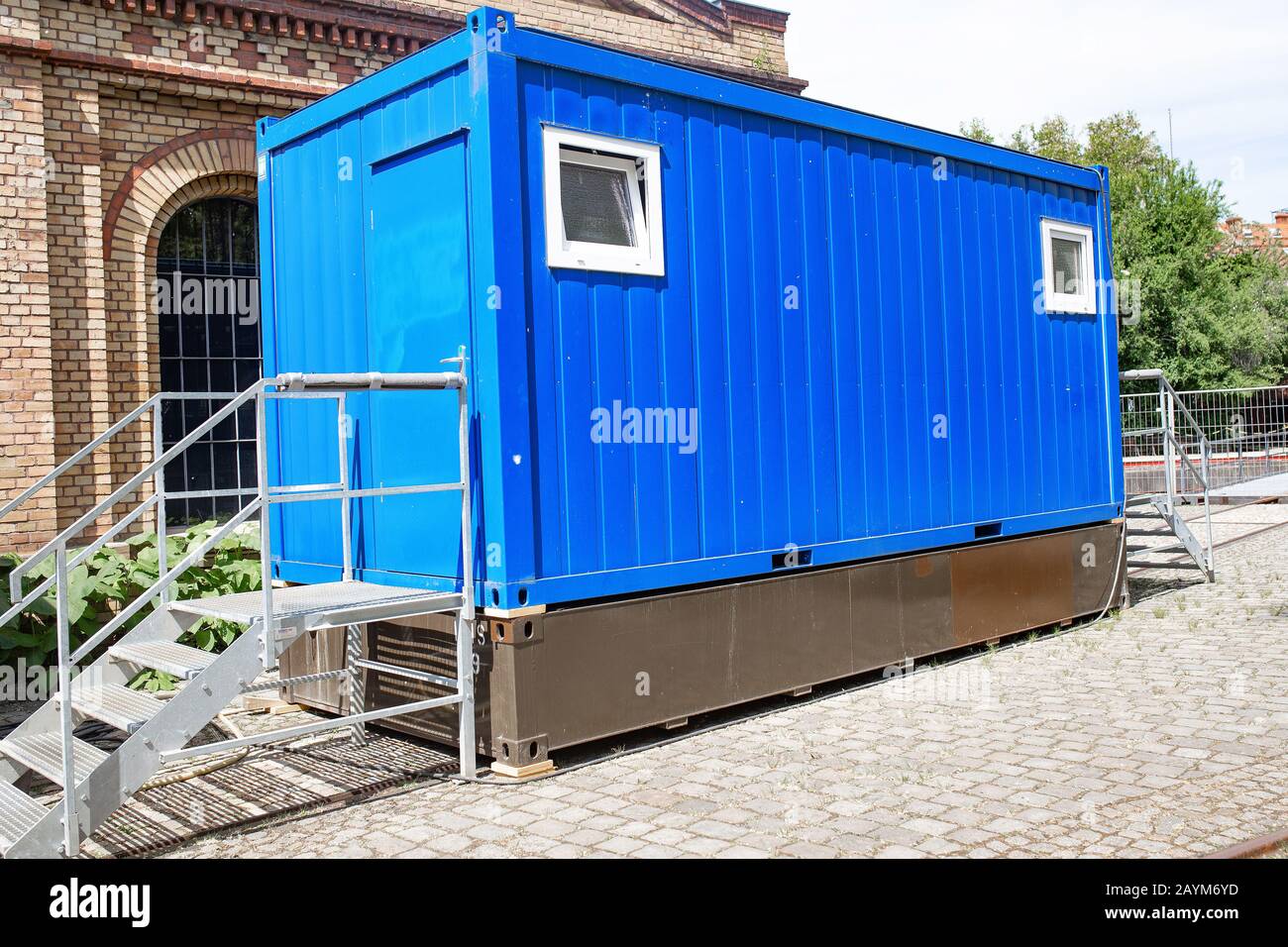 mobile building in industrial or construction site Stock Photo - Alamy