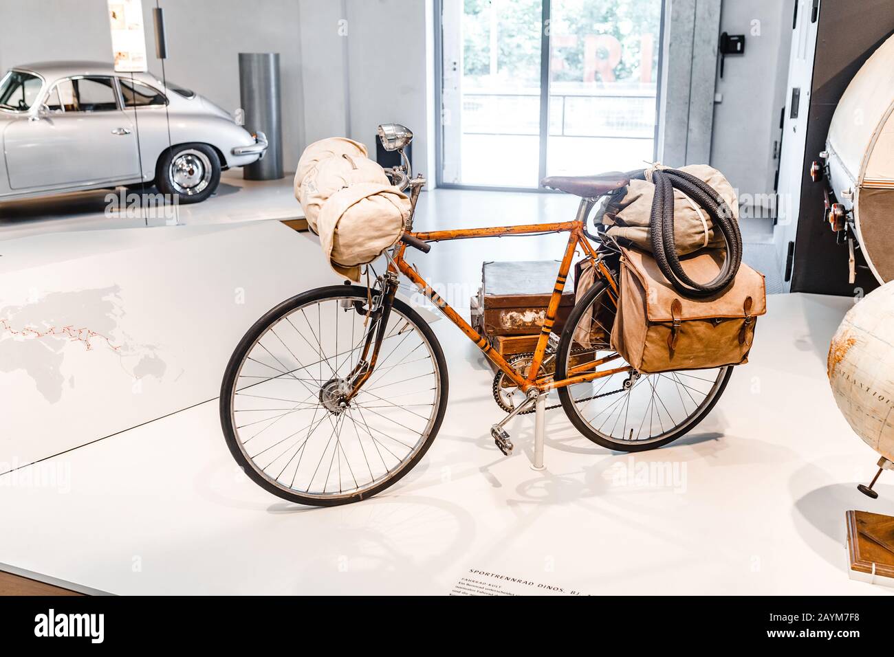 BERLIN, GERMANY - 19 MAY 2018: Vintage retro bicycle, that used to make ...