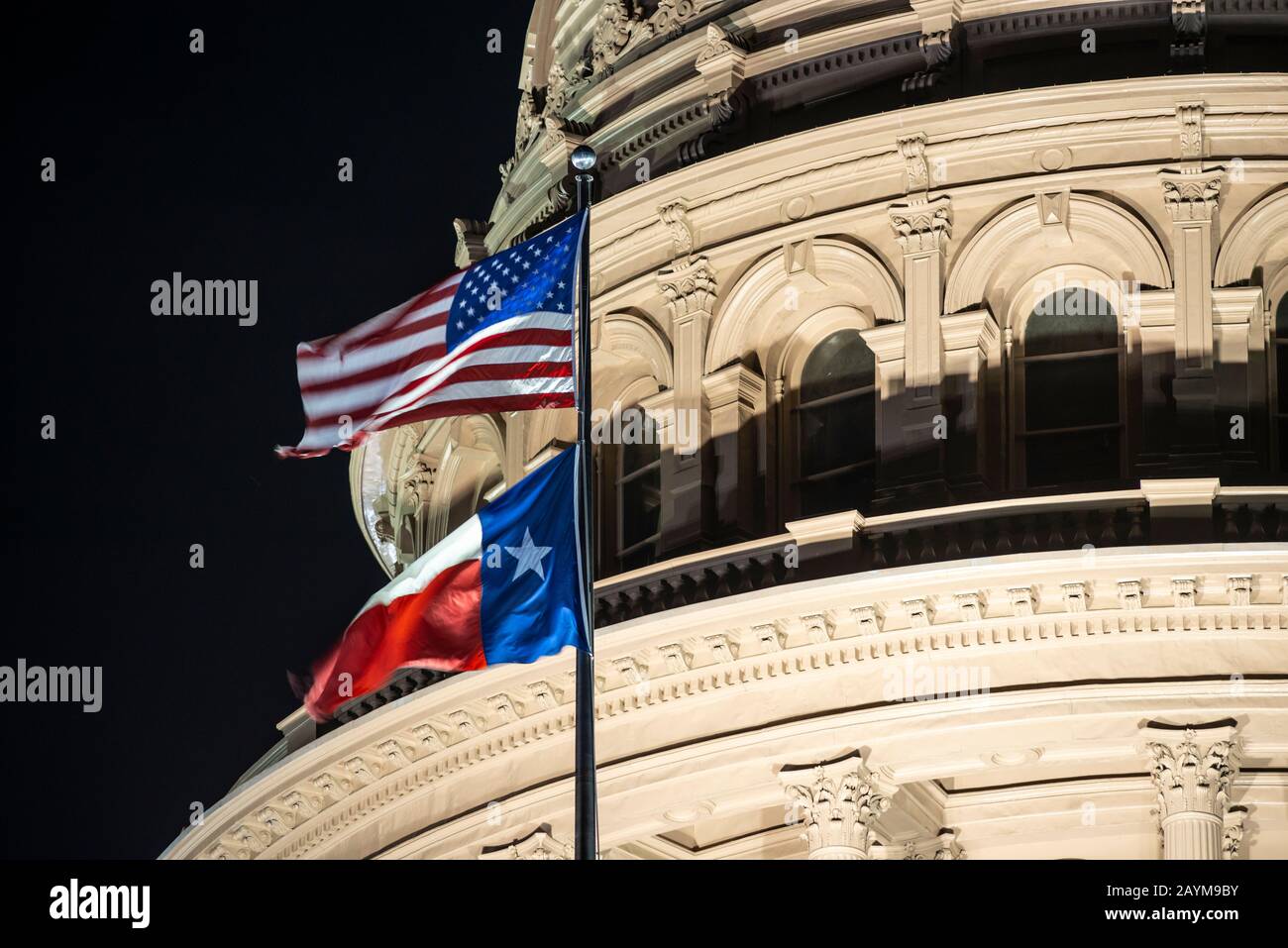 Texas state capitol building flags hi-res stock photography and images ...