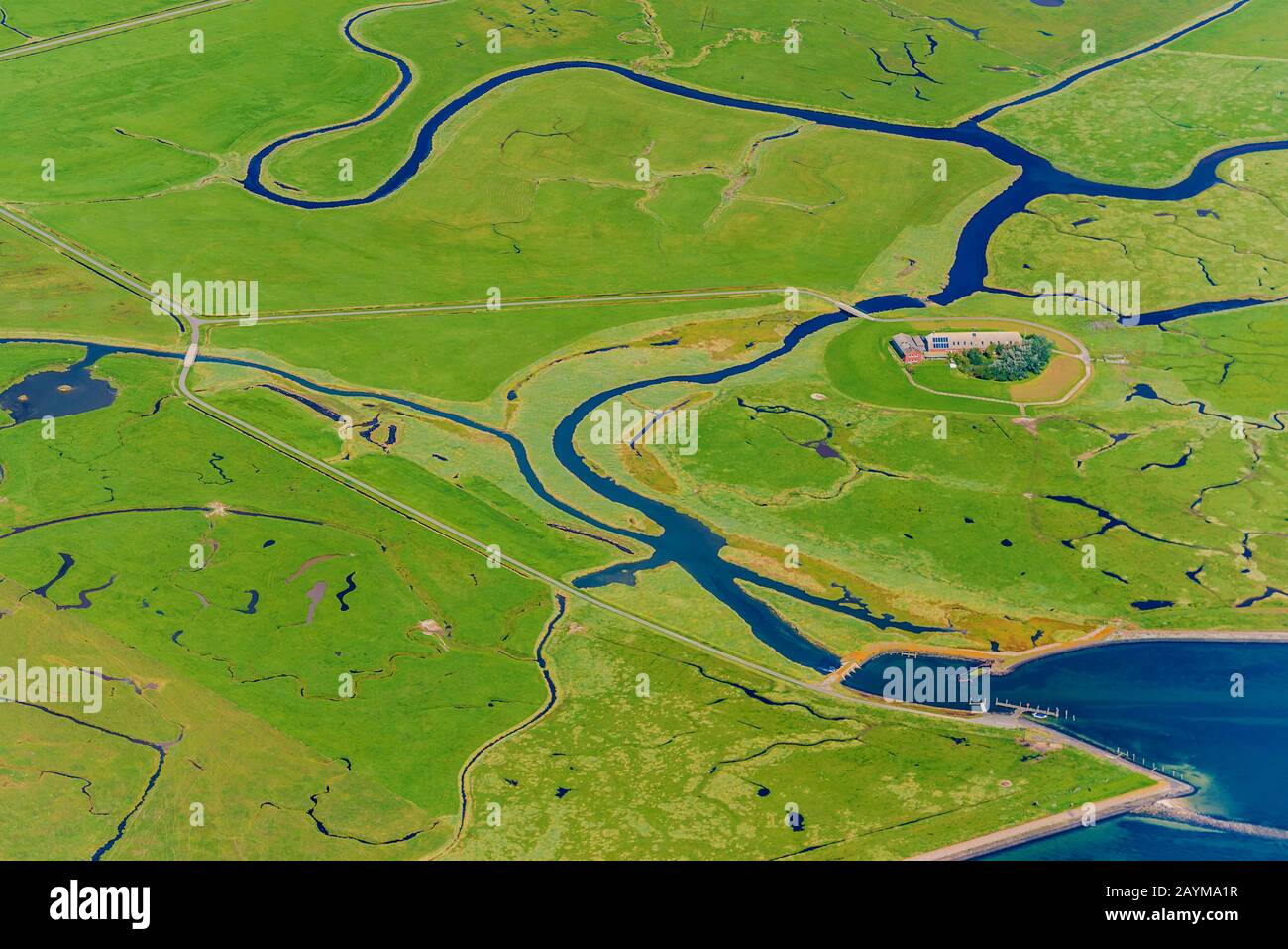 Halligen german islands on the wadden sea coast hi-res stock ...