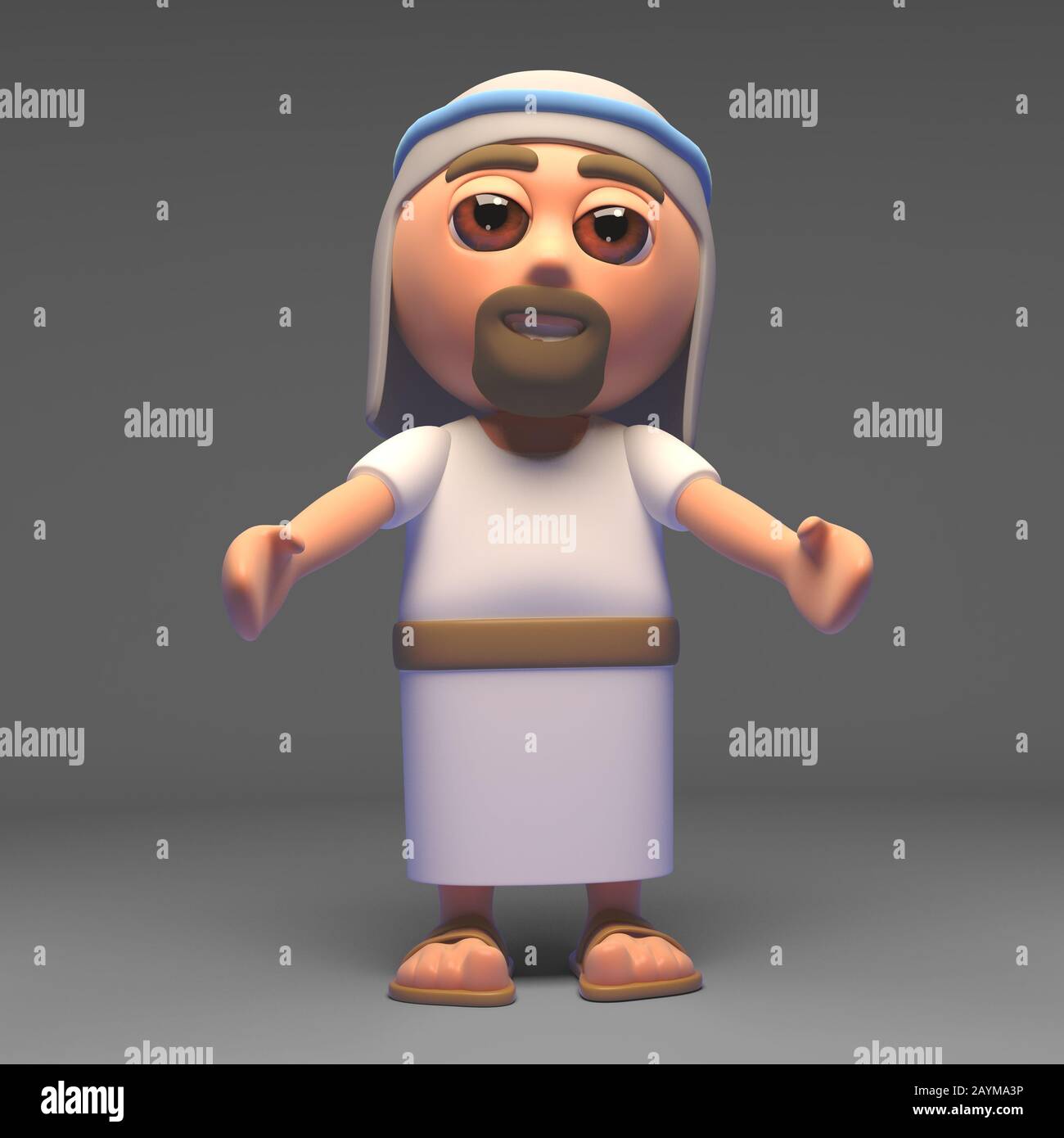 Holy Jesus Christ the Messiah beckons towards you, 3d illustration ...