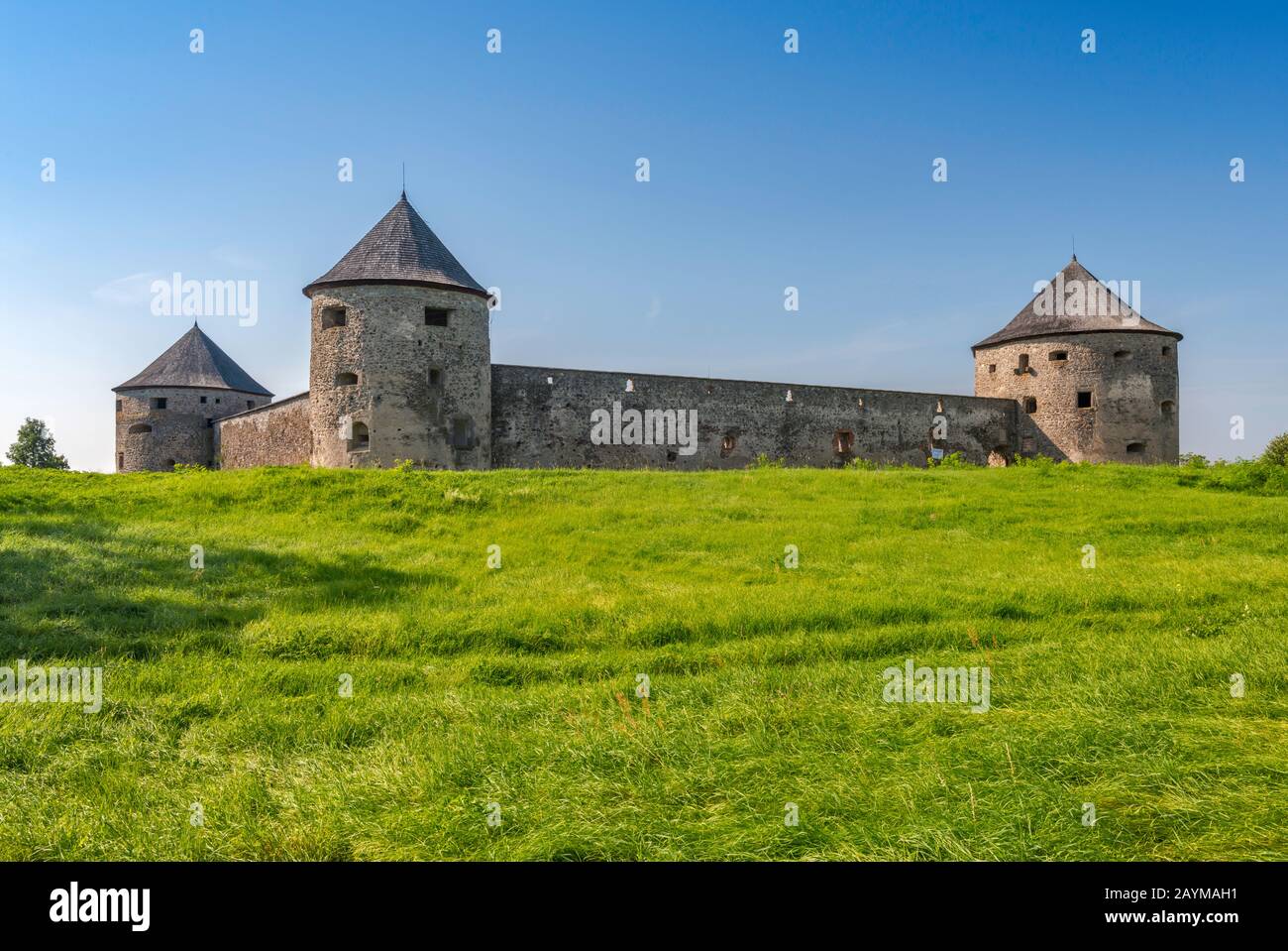 Medieval monastery converted in 16th century into castle near village ...