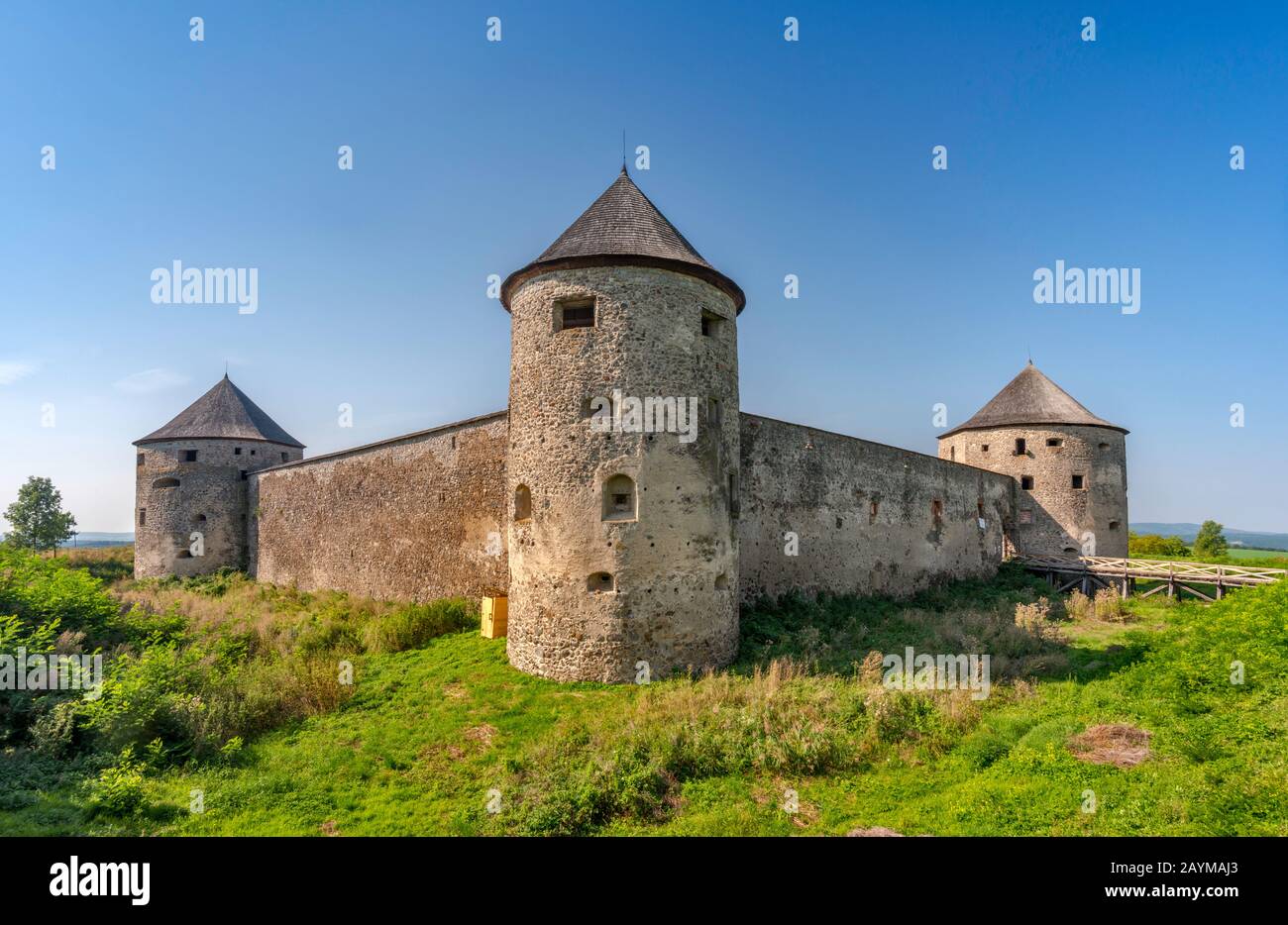 Medieval monastery converted in 16th century into castle near village ...