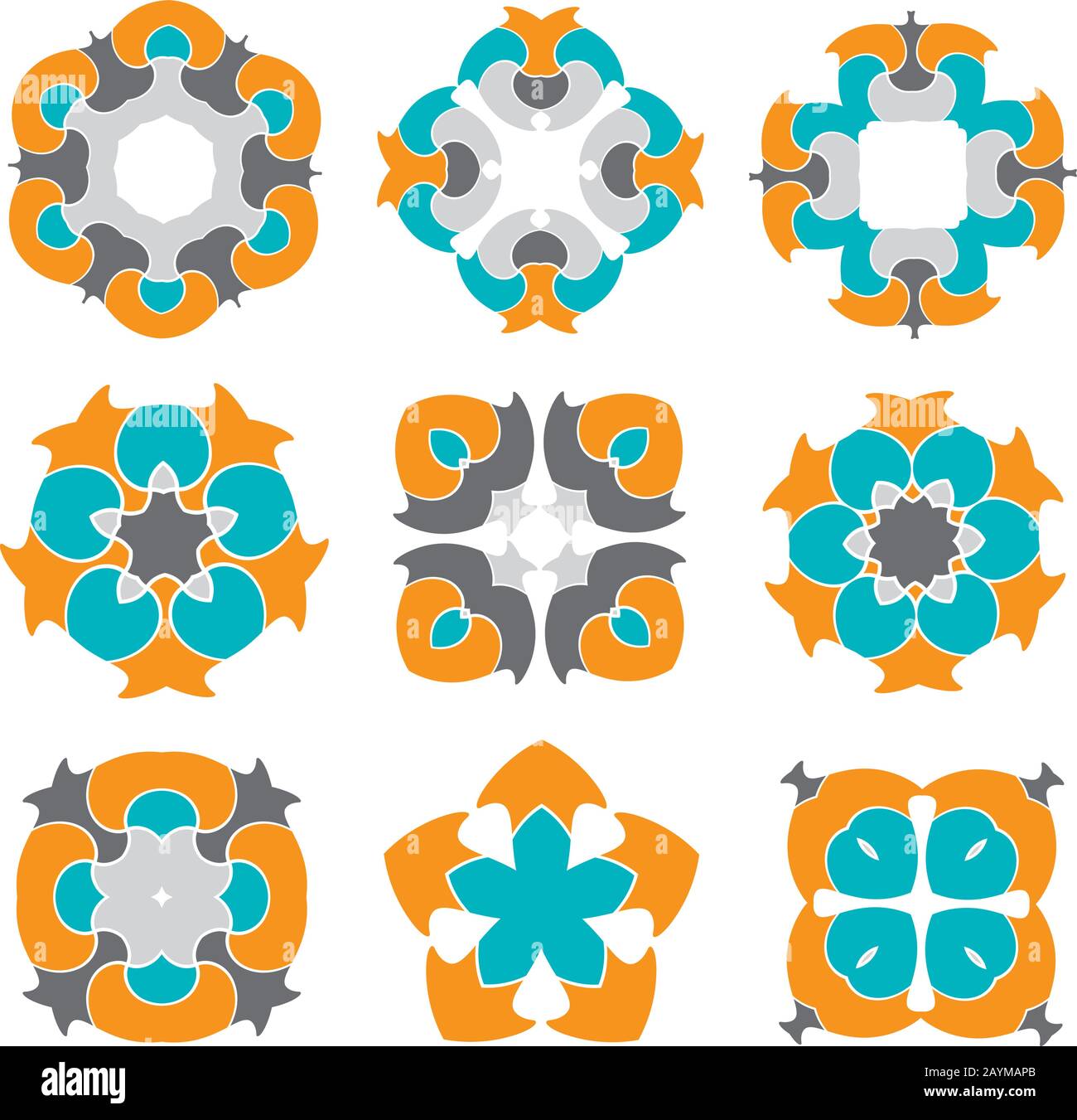 Collection of various creative graphics design vector elements Stock ...