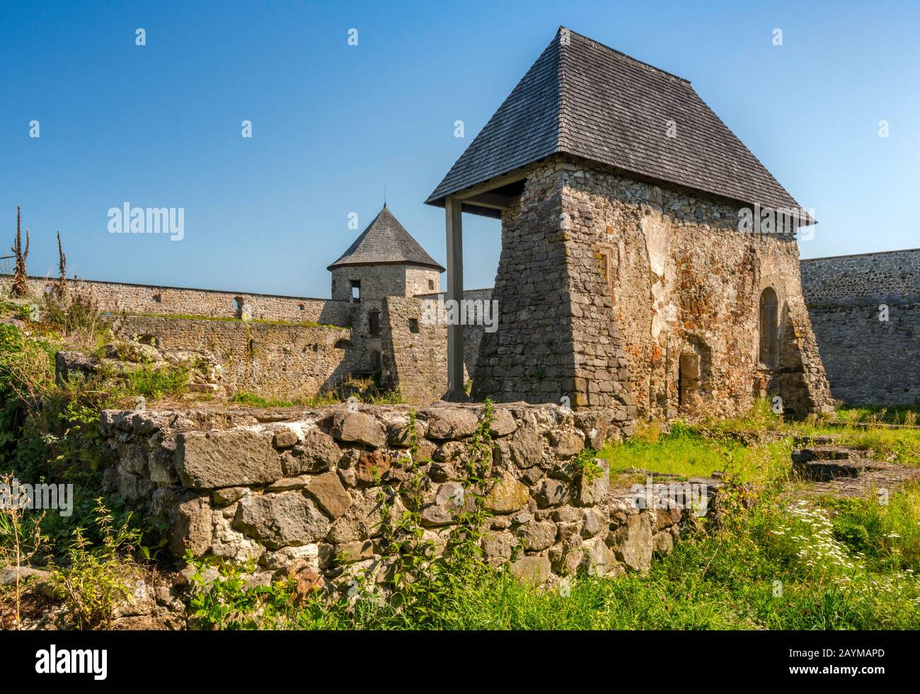 Medieval monastery converted in 16th century into castle near village ...