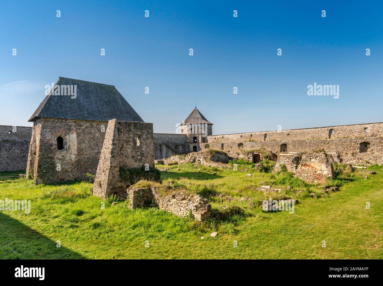 Medieval monastery converted in 16th century into castle near village ...