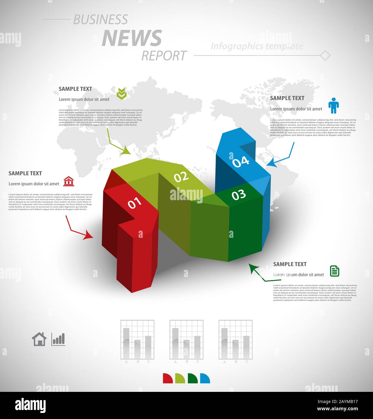 Presentation bussines template for interactive data display Stock ...
