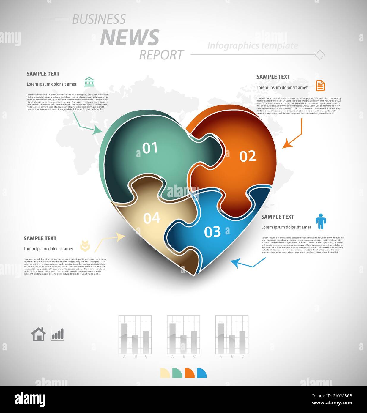 Presentation bussines template for interactive data display Stock ...