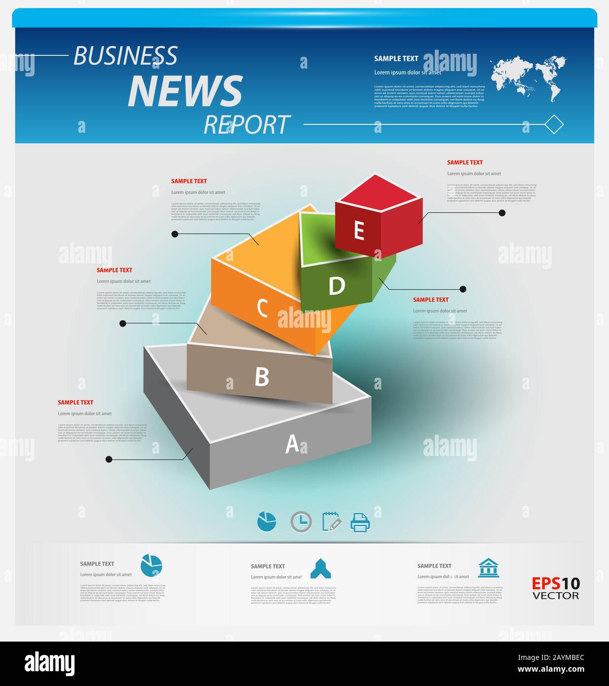 Presentation bussines template for interactive data display Stock ...