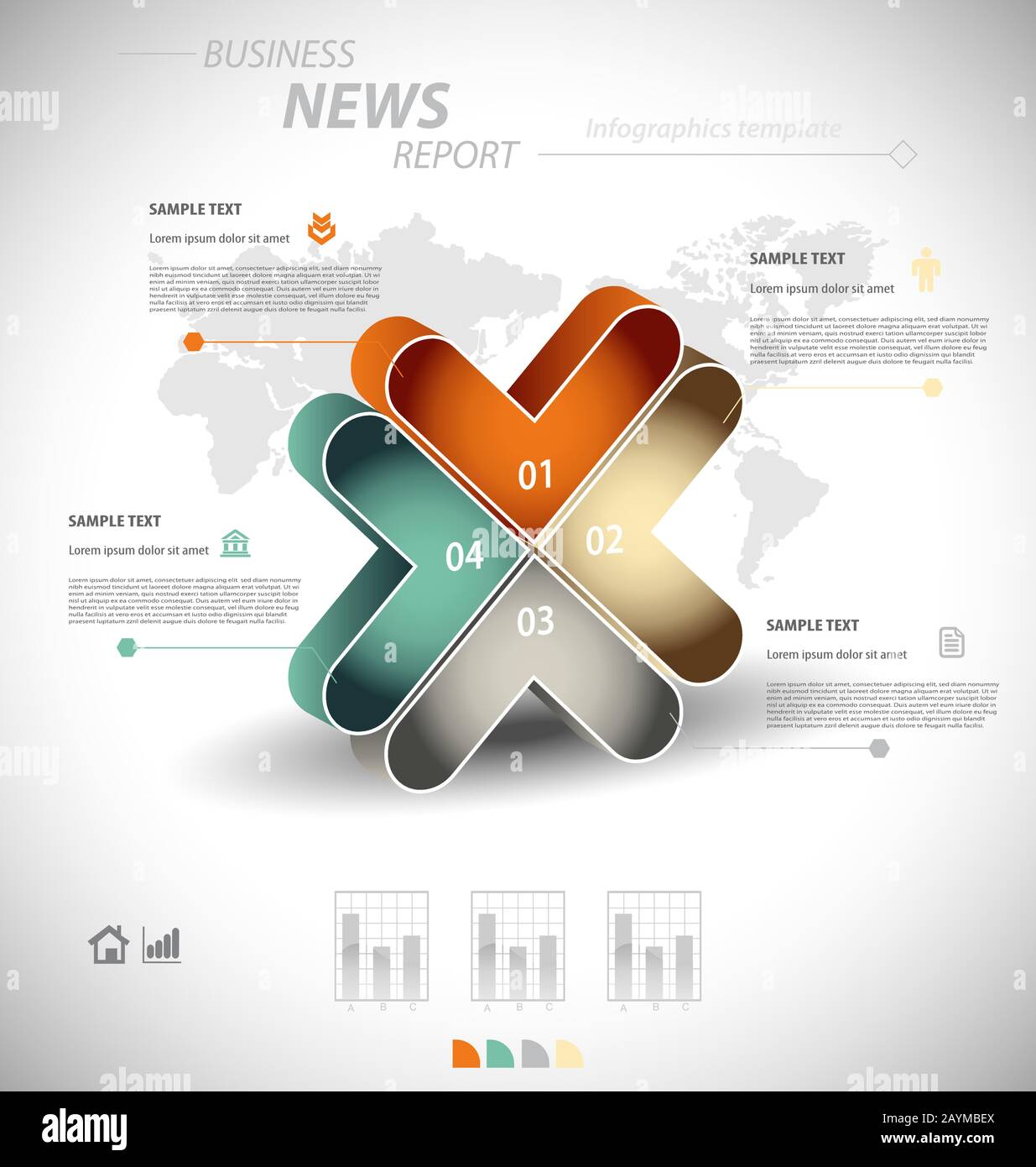 Presentation bussines template for interactive data display Stock ...